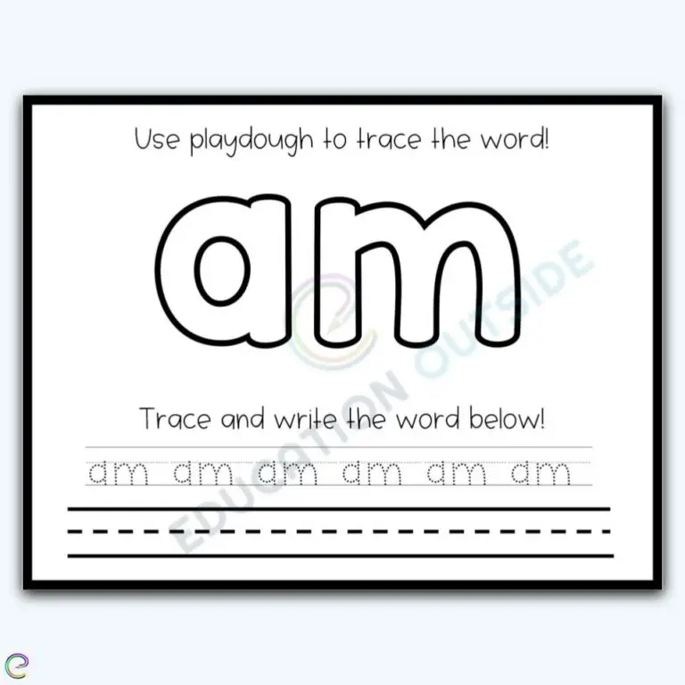 am Sight Word Worksheets & Activities [Free Printables]