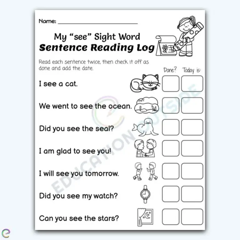 see Sight Word Worksheets & Activities [Free Printables]