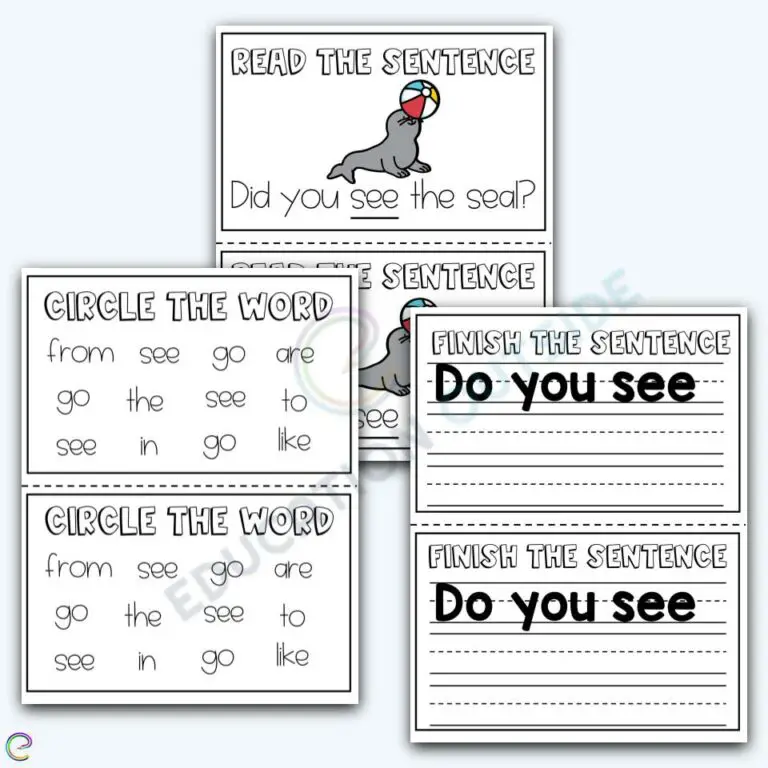 see Sight Word Mini Book