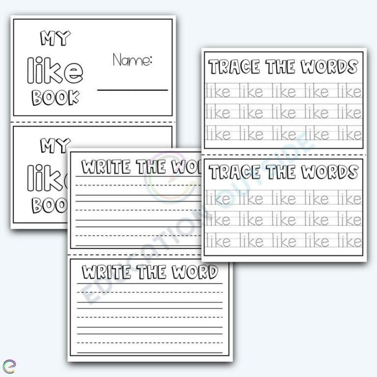 like Sight Word Mini Book