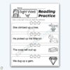 up Sight Word 4 Sentence Reading Practice Worksheet