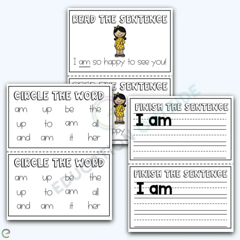 am Sight Word Mini Book