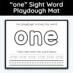one Sight Word Playdough Mat