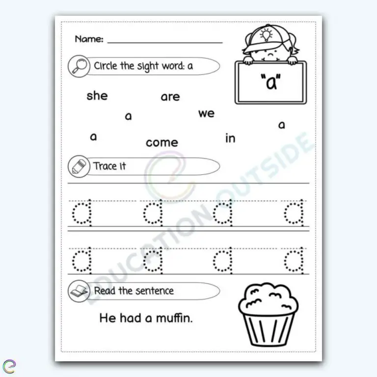 a Sight Word Find, Trace, and Read Activity Page