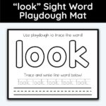 look Sight Word Playdough Mat