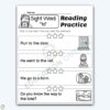 to Sight Word 4 Sentence Reading Practice Worksheet