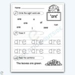 are Sight Word Find, Trace, and Read Activity Page