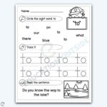 to Sight Word Find, Trace, and Read Activity Page