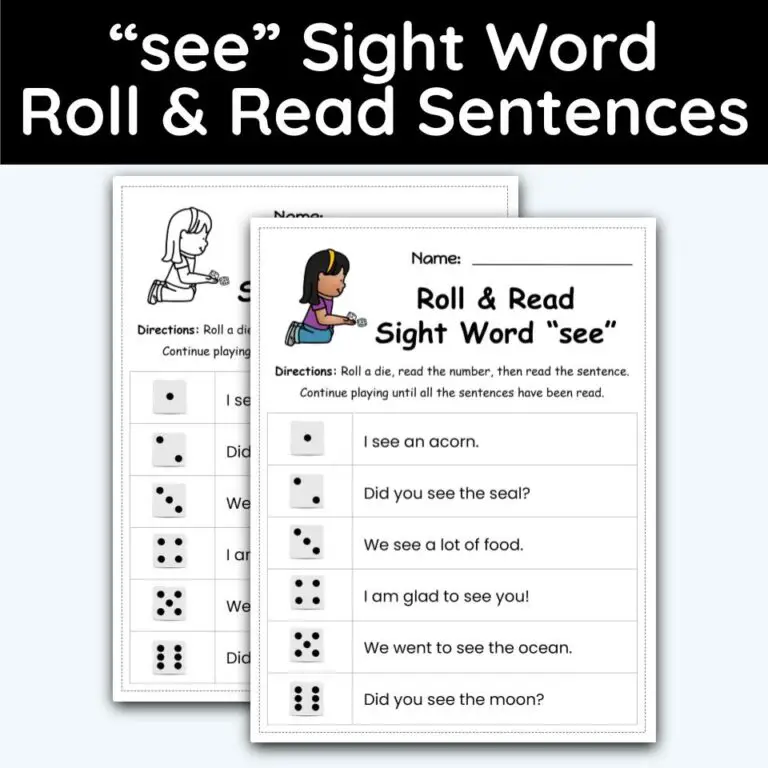 see Sight Word Worksheets & Activities [Free Printables]