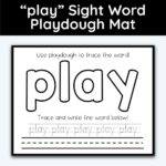 play Sight Word Playdough Mat