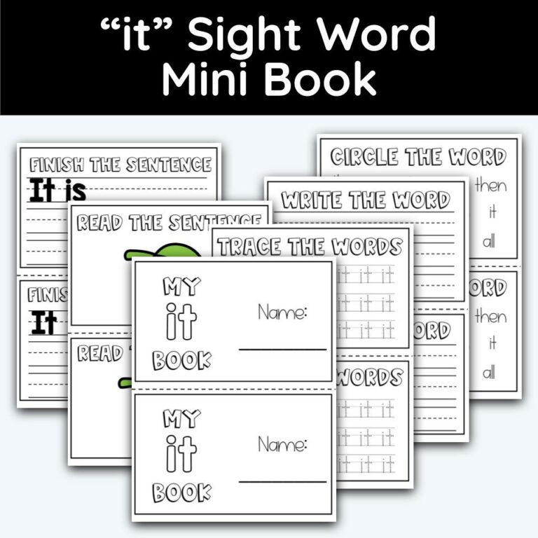 it Sight Word Mini Book