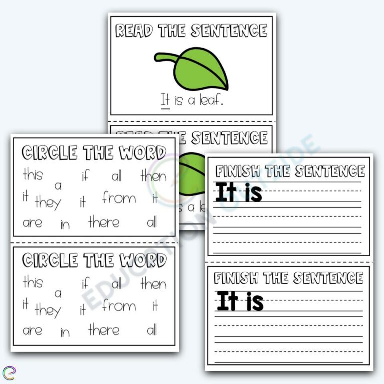 it Sight Word Mini Book