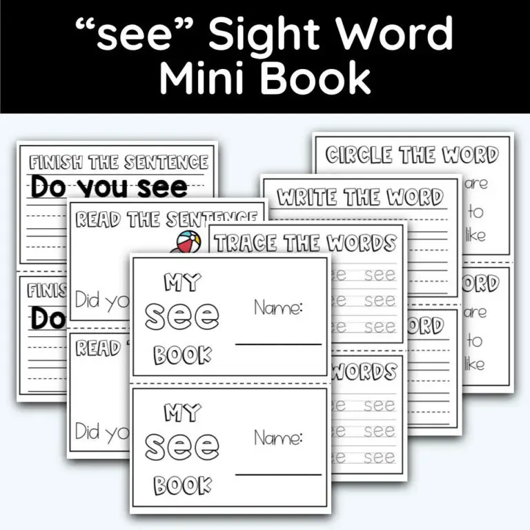 see Sight Word Worksheets & Activities [Free Printables]