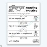 play Sight Word 4 Sentence Reading Practice Worksheet (FREE Download)