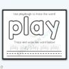play Sight Word Playdough Mat