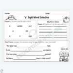 a Sight Word Detective Worksheet