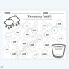 said Sight Word Raindrop Coloring Page