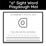 a Sight Word Playdough Mat
