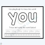 you Sight Word Playdough Mat