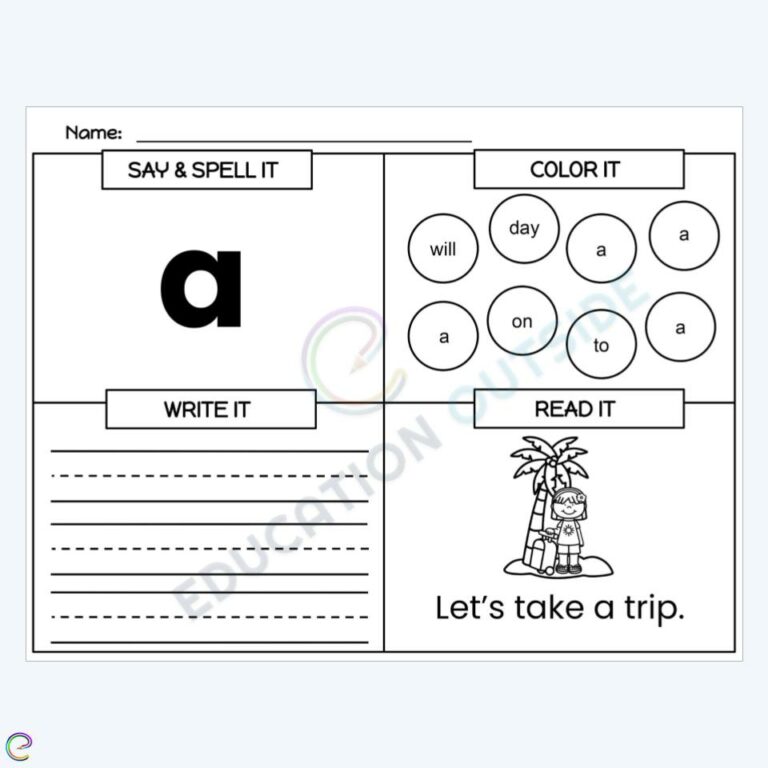 a Sight Word Activity Mat