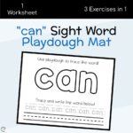 can Sight Word Playdough Mat
