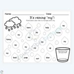 my Sight Word Raindrop Coloring Page