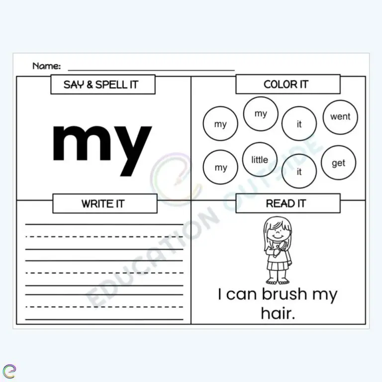 my Sight Word Activity Mat
