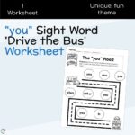 you Sight Word Drive The Bus Worksheet