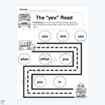 you Sight Word Drive The Bus Worksheet