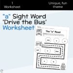 a Sight Word Drive The Bus Worksheet