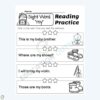 my Sight Word Reading Practice Worksheet