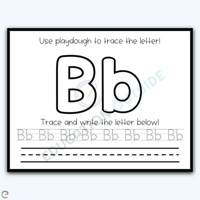 Letter B - Playdough Mats
