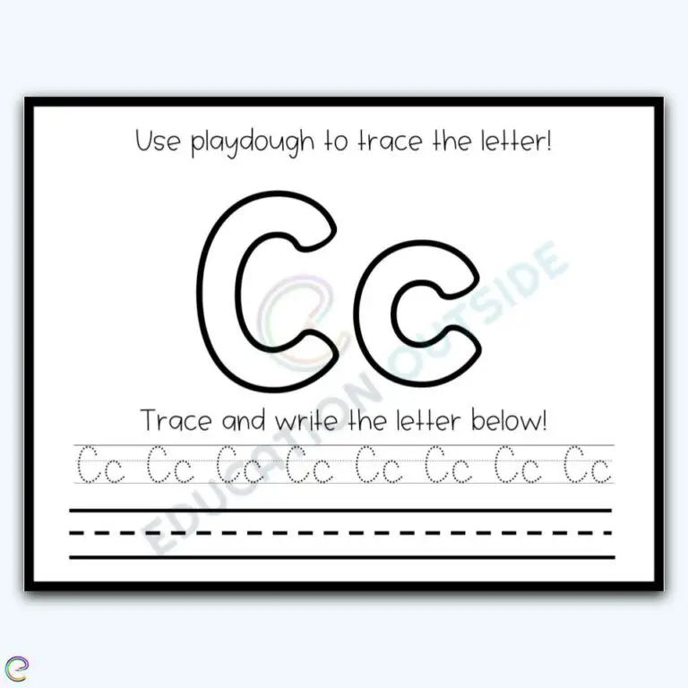 Letter C - Playdough Mats