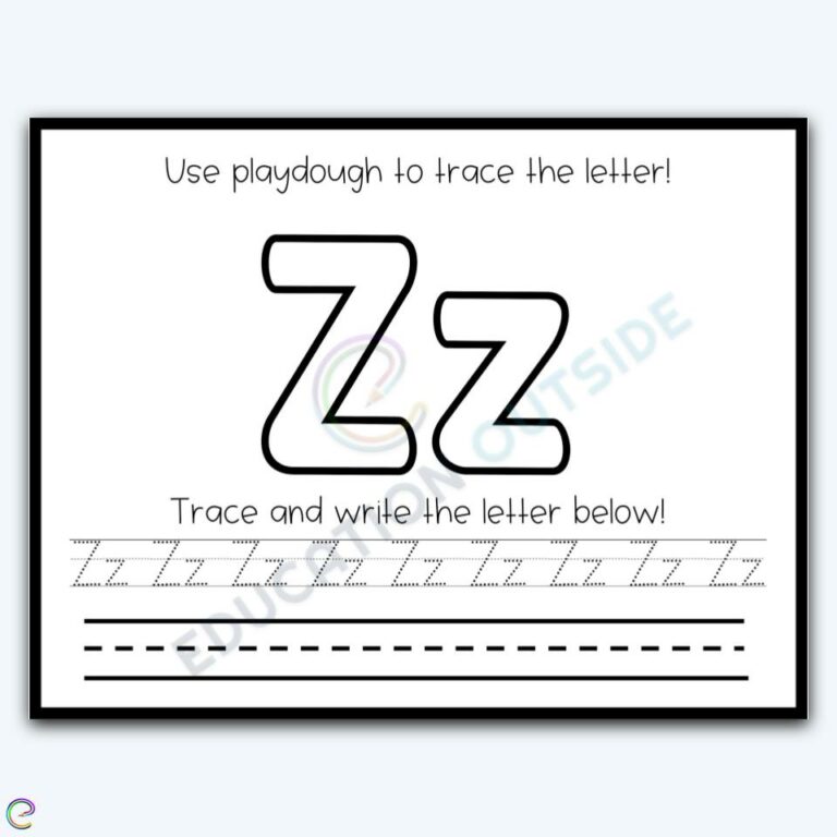 Letter Z - Playdough Mats