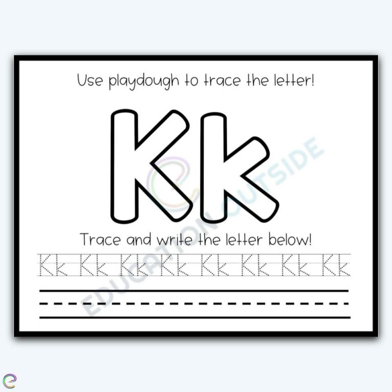 Letter K - Playdough Mats