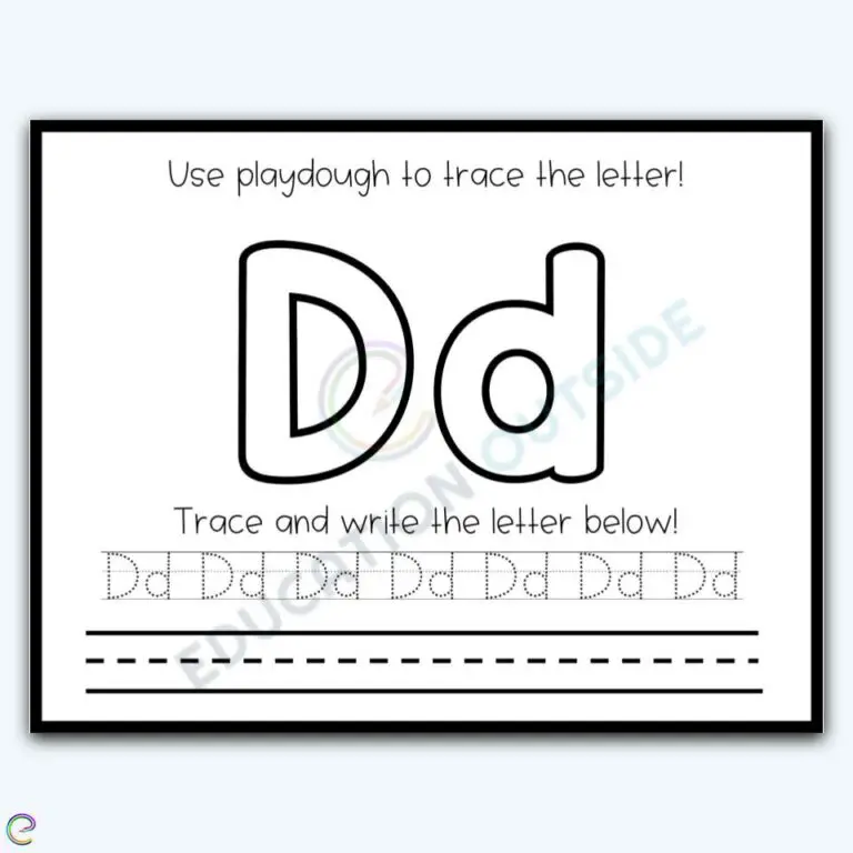 Letter D - Playdough Mats