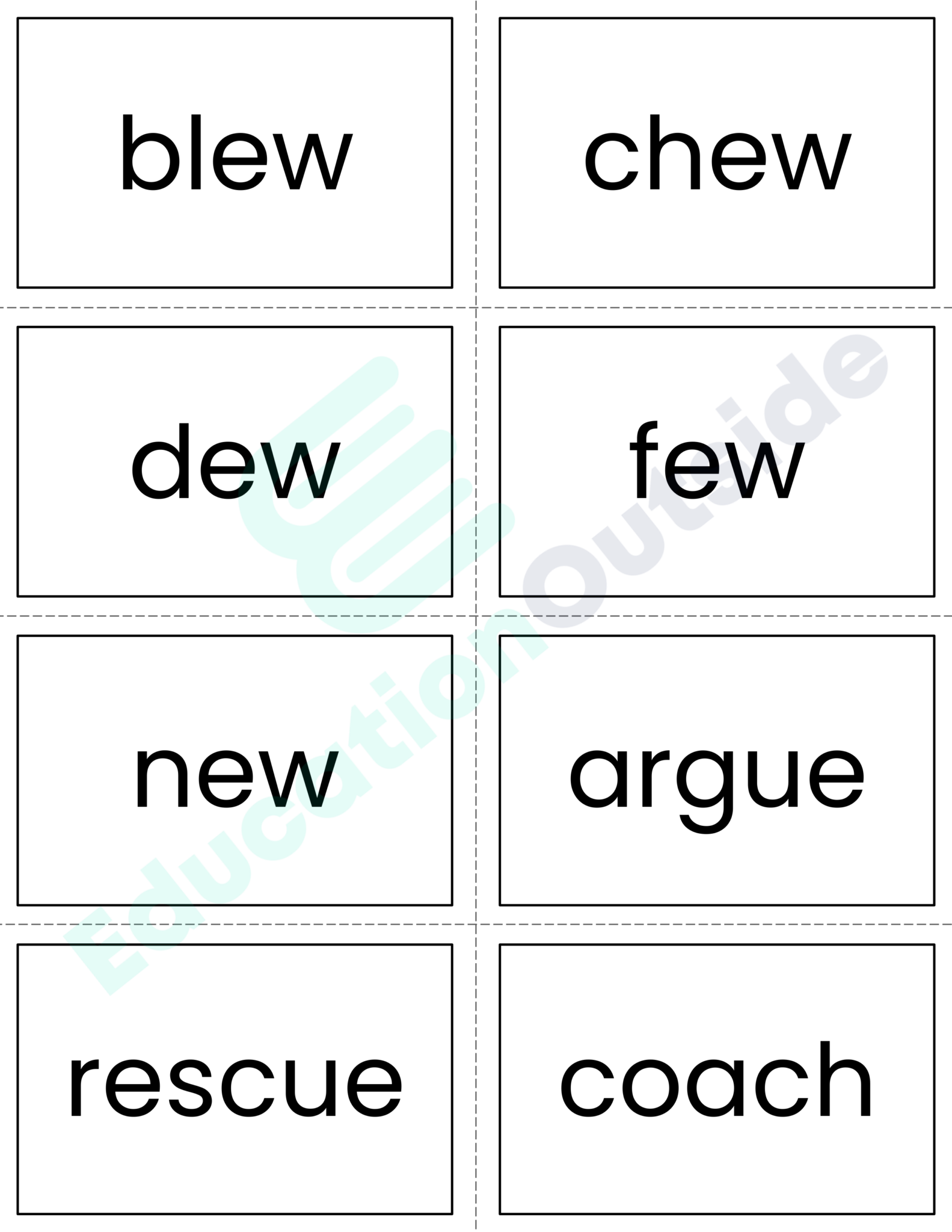 Vowel Team Bingo - 8 and 24 Square Grids Included!