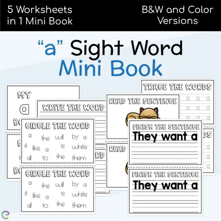 a Sight Word Mini Book