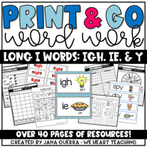 5 Educational, Interactive Long i Worksheets - No Prep Printables (2023 ...