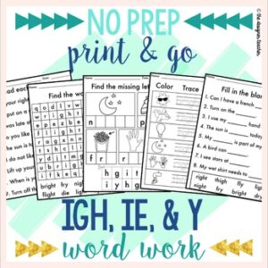 5 Educational, Interactive Long i Worksheets - No Prep Printables (2022 ...
