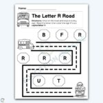 Capital Letter R - Drive The Bus Activity Page