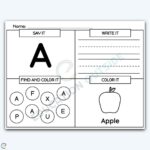 Capital Letter A - Alphabet Activity Mat