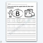 Capital Letter B - Tracing Worksheet - 3 Pack