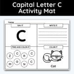 Capital Letter C - Alphabet Activity Mat
