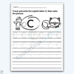 Capital Letter C - Tracing Worksheet - 3 Pack