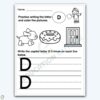 Capital Letter D - Writing Practice + Coloring Page