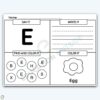 Capital Letter E - Alphabet Activity Mat