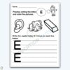 Capital Letter E - Writing Practice + Coloring Page