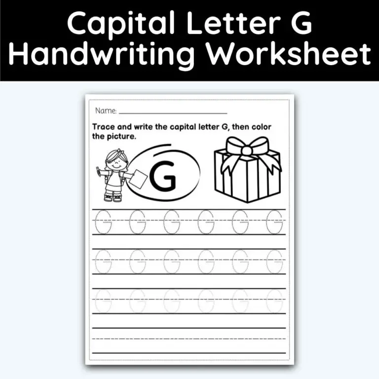 Capital Letter G - Tracing Worksheet - 3 Pack