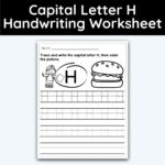 Capital Letter H - Tracing Worksheet - 3 Pack